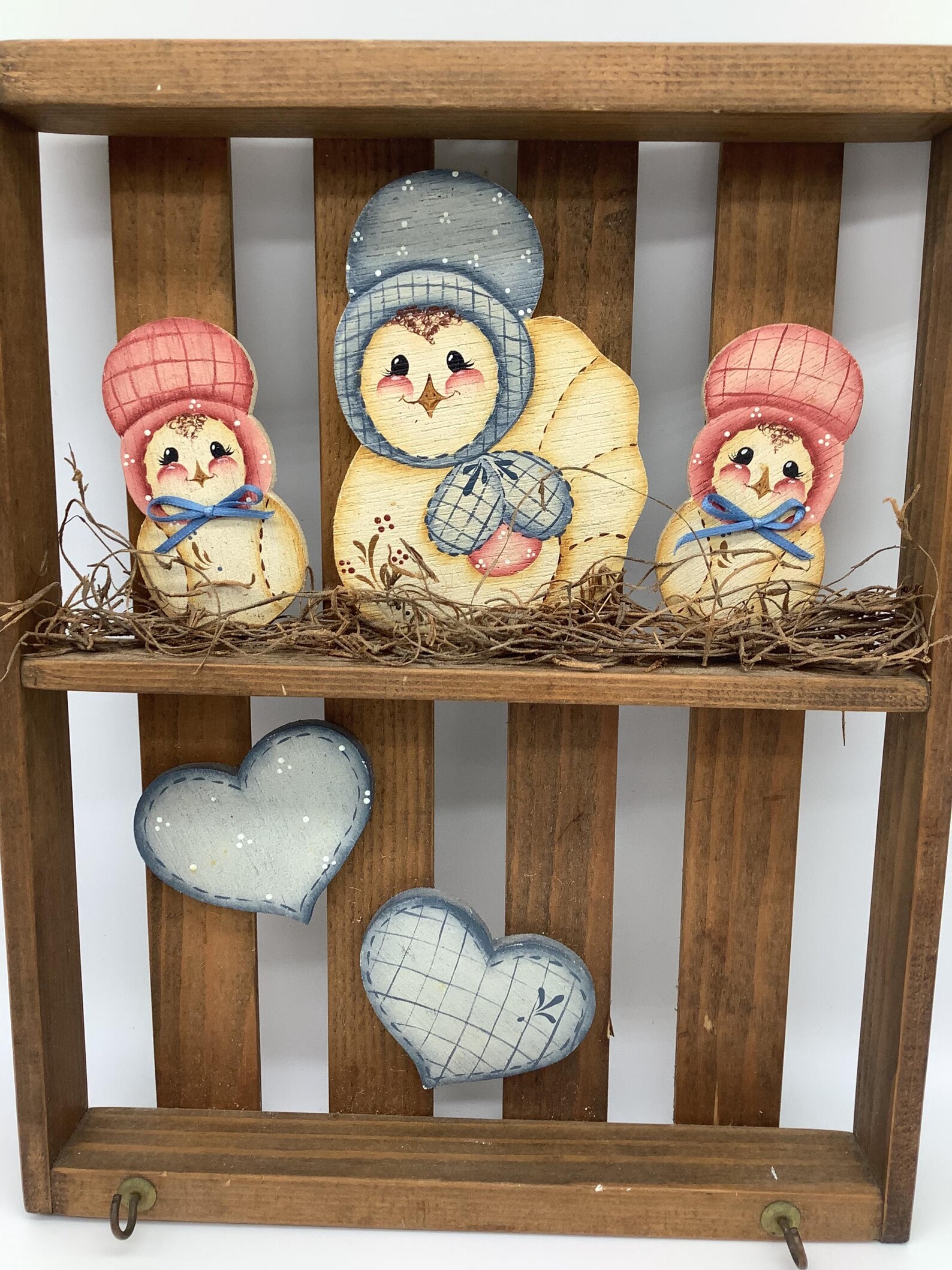Country Hen Key Holder-chicken Kitchen Decor-hen & Chicks Wall Decor ...