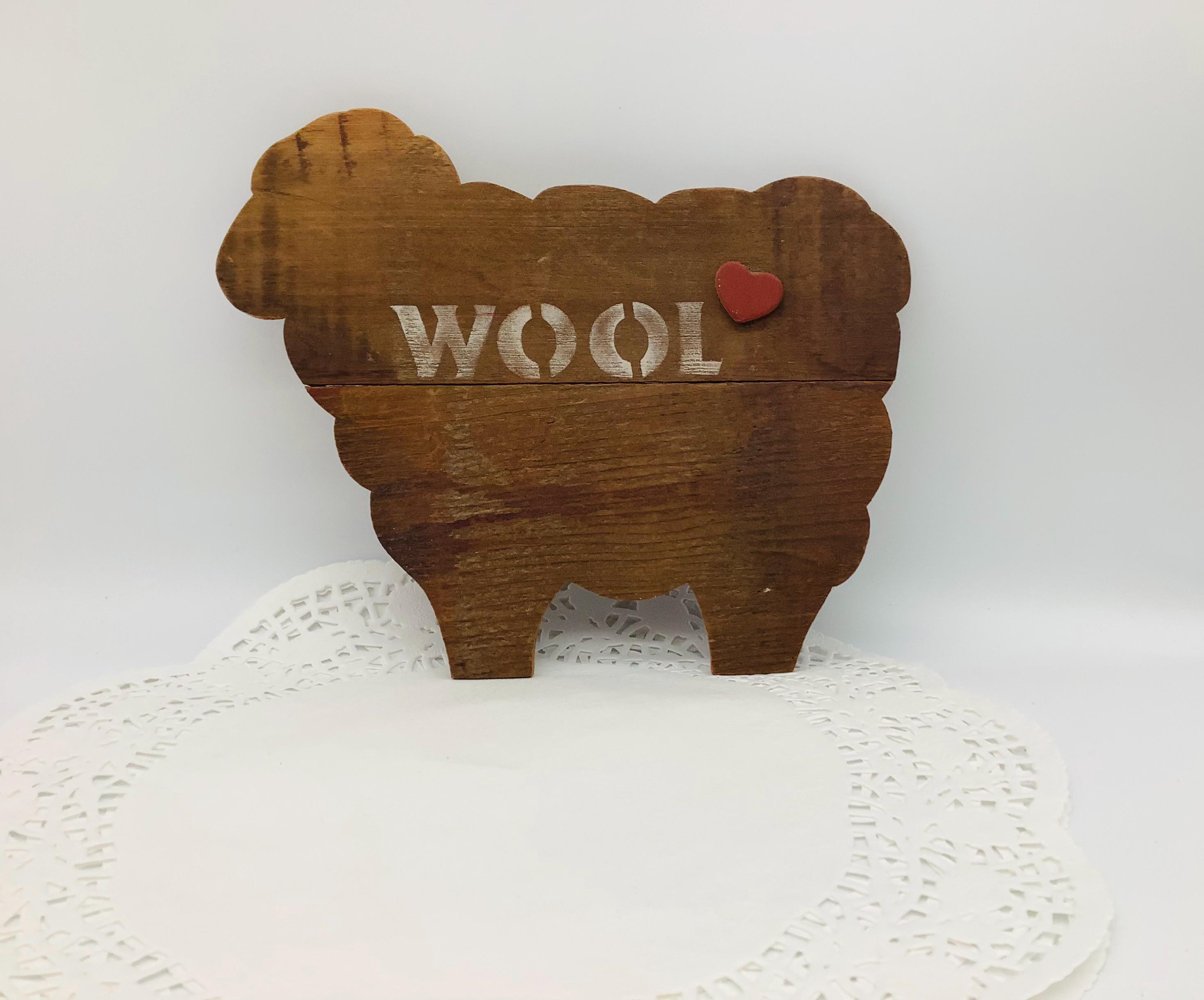 Wooden Sheep Folk Art-1980's Art by Fransens Folk Art-sheep Collectible ...