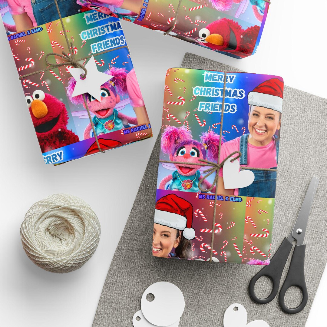 Elmo X Ms.rachel Christmas Wrapping Paper. - Etsy
