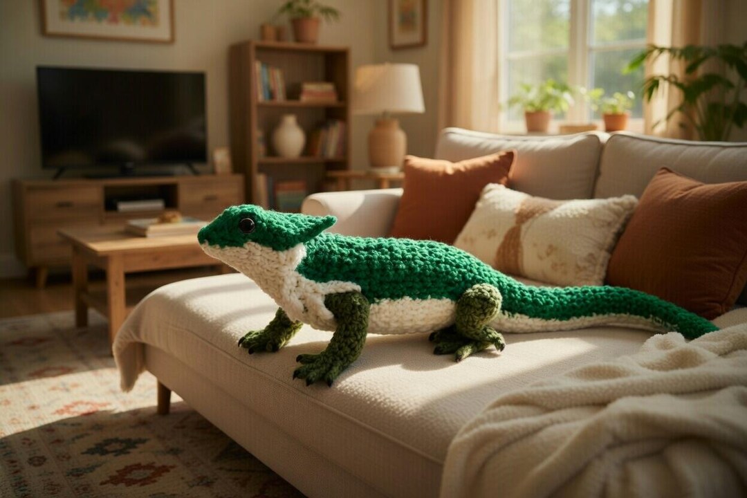 Crochet Lizard Amigurumi Pattern | Easy Applique Animal Toy PDF - Etsy