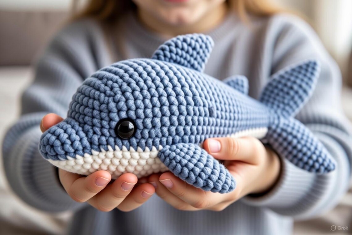 Crochet Dolphin Pattern | Sea Animal Plush (PDF) - Etsy