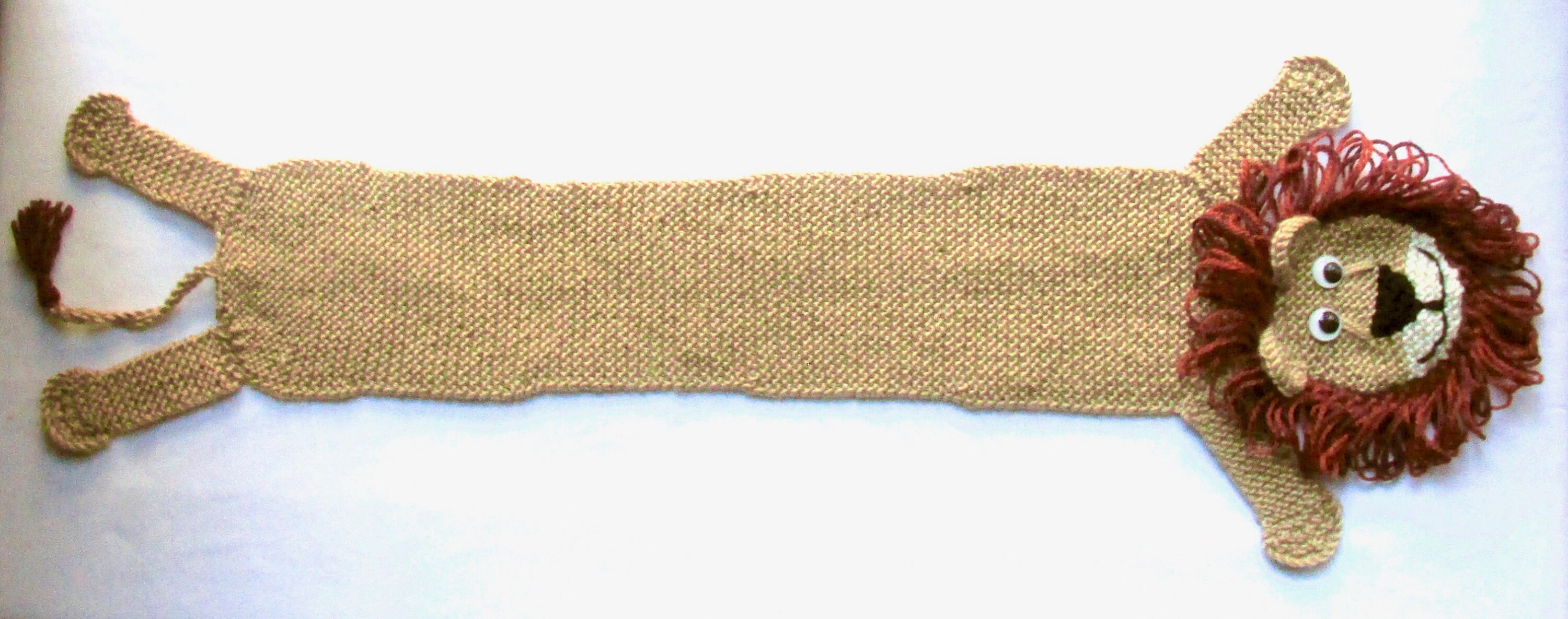 Lion Scarf - KNITTING PATTERN - Pdf File by Automatic Download - Etsy