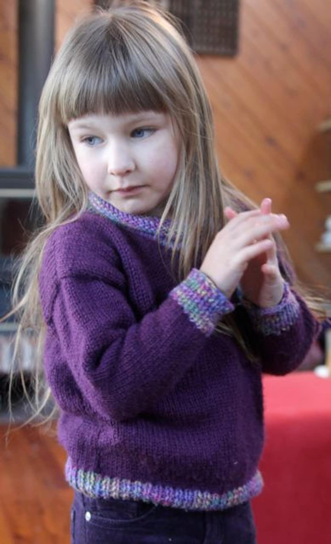 Childrens Roll-neck Sweater - KNITTING PATTERN - Pdf File by Automatic ...