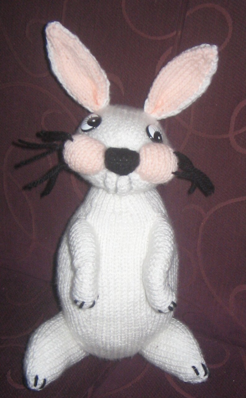Backpacking Bunny & White Rabbit - KNITTING PATTERN - Pdf File by ...