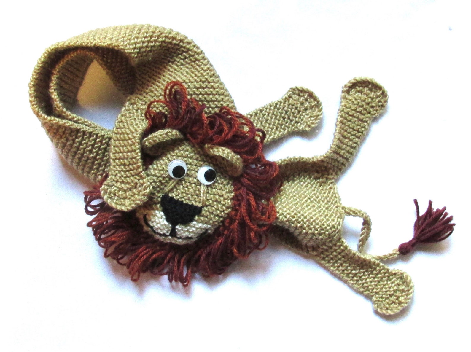 Lion Scarf - KNITTING PATTERN - Pdf File by Automatic Download - Etsy