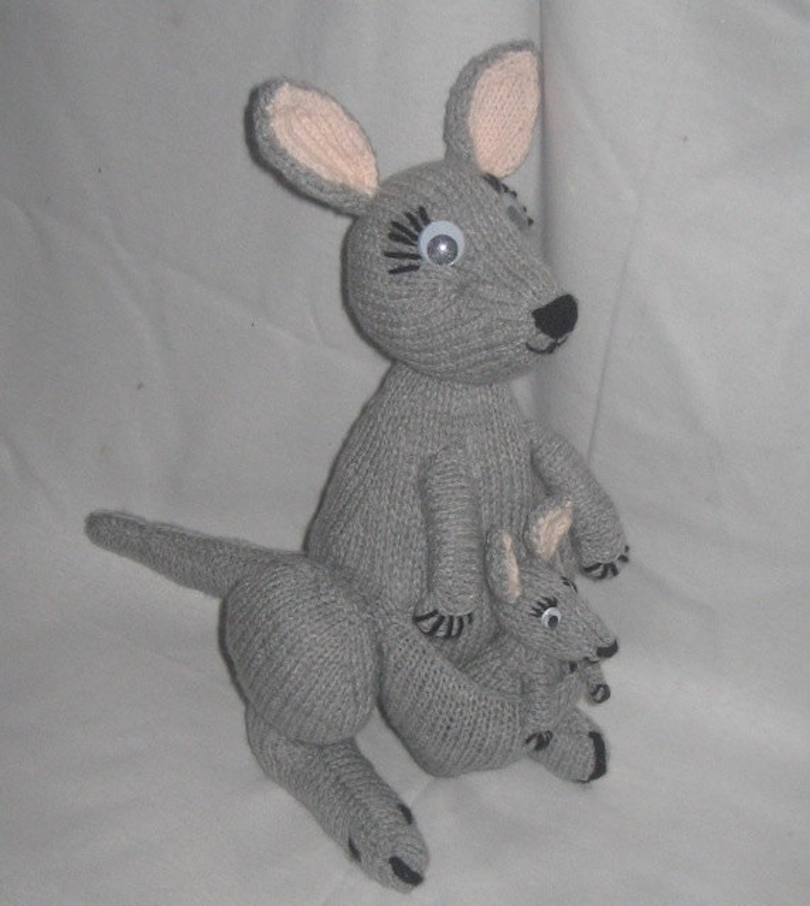 Toy Kangaroo & Joey: KNITTING PATTERN Pdf File by Automatic Download ...