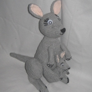 Toy Kangaroo & Joey: KNITTING PATTERN – Pdf File by Automatic Download ...