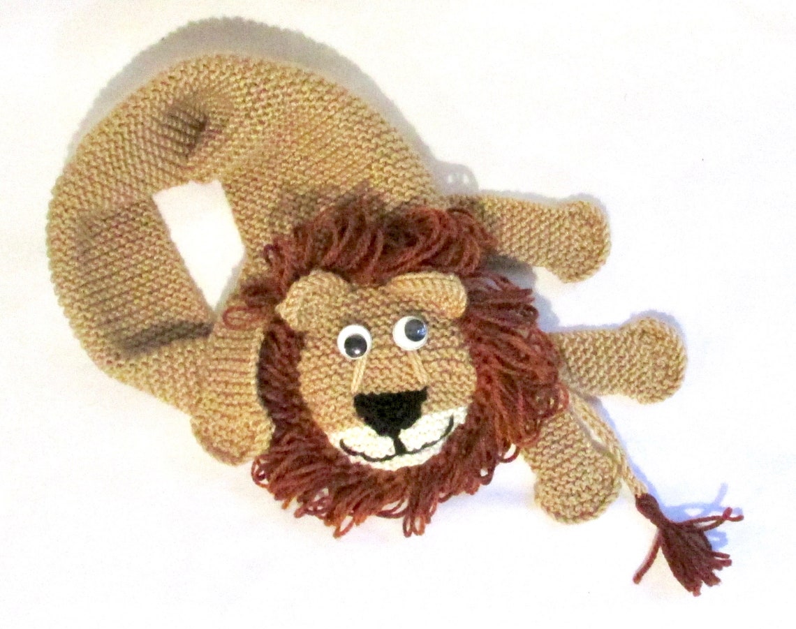 Lion Scarf - KNITTING PATTERN - Pdf File by Automatic Download - Etsy