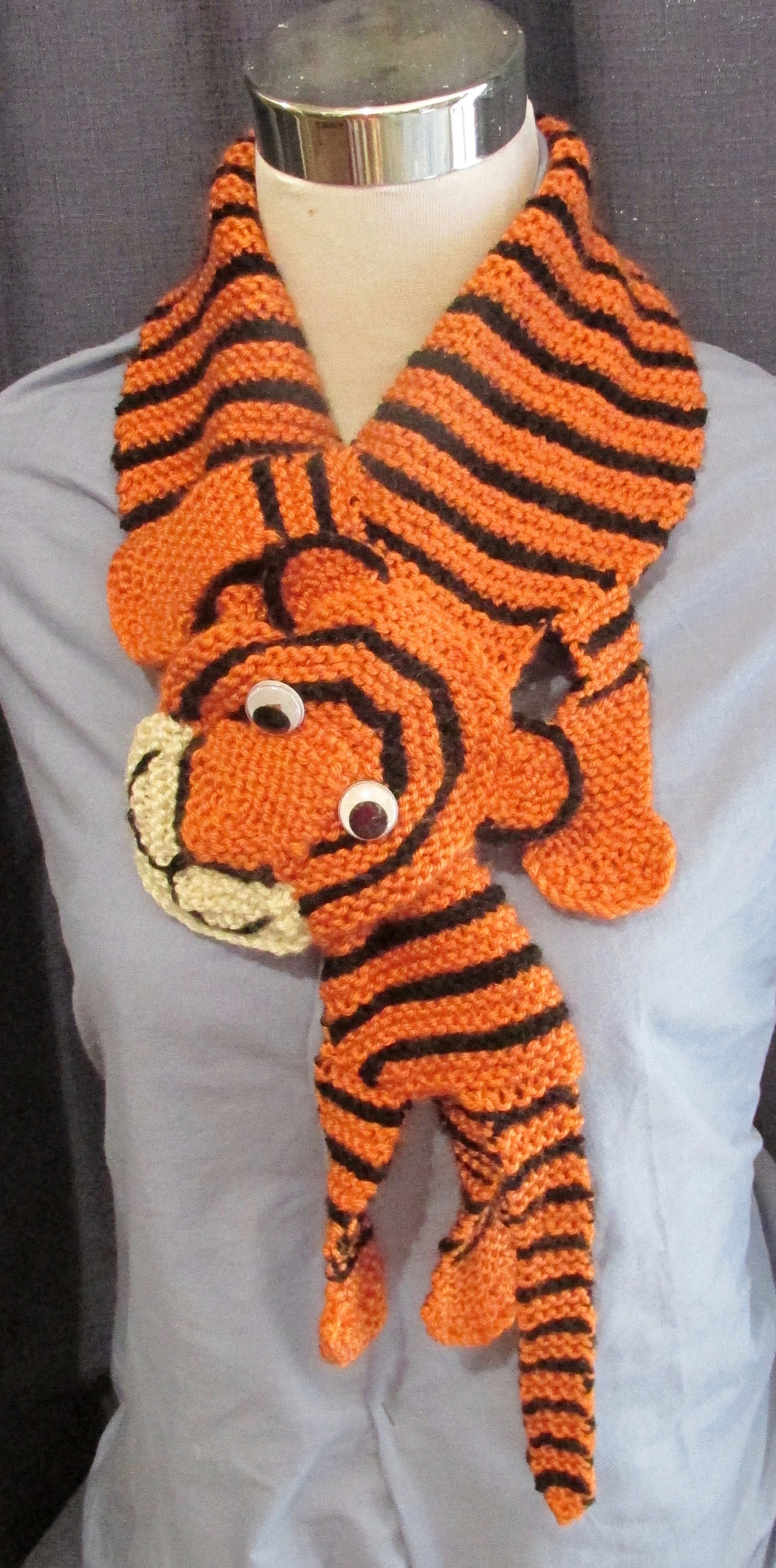 Tiger Scarf KNITTING PATTERN Pdf File by Automatic - Etsy