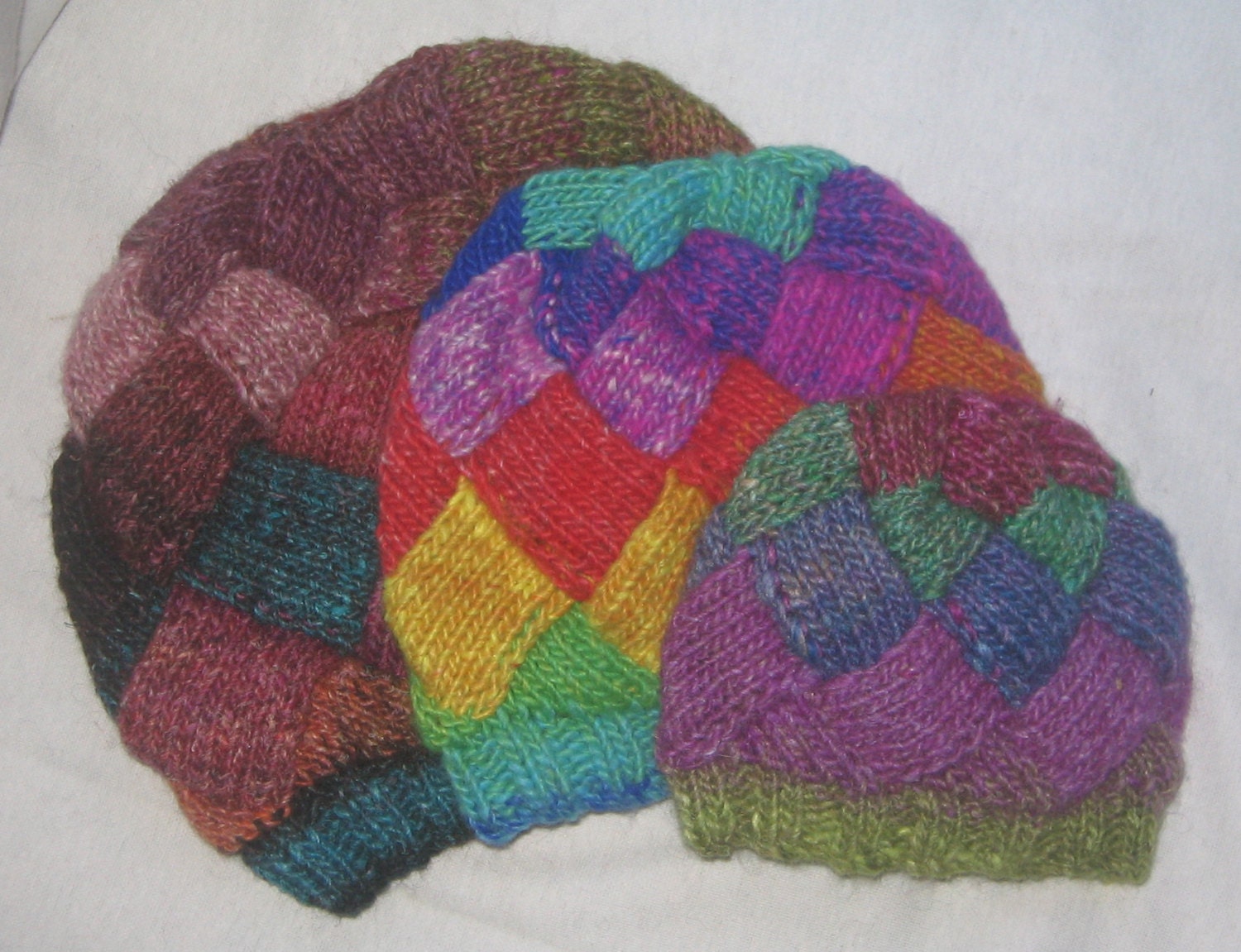 Entrelac Hat KNITTING PATTERN Pdf File by Automatic | Etsy