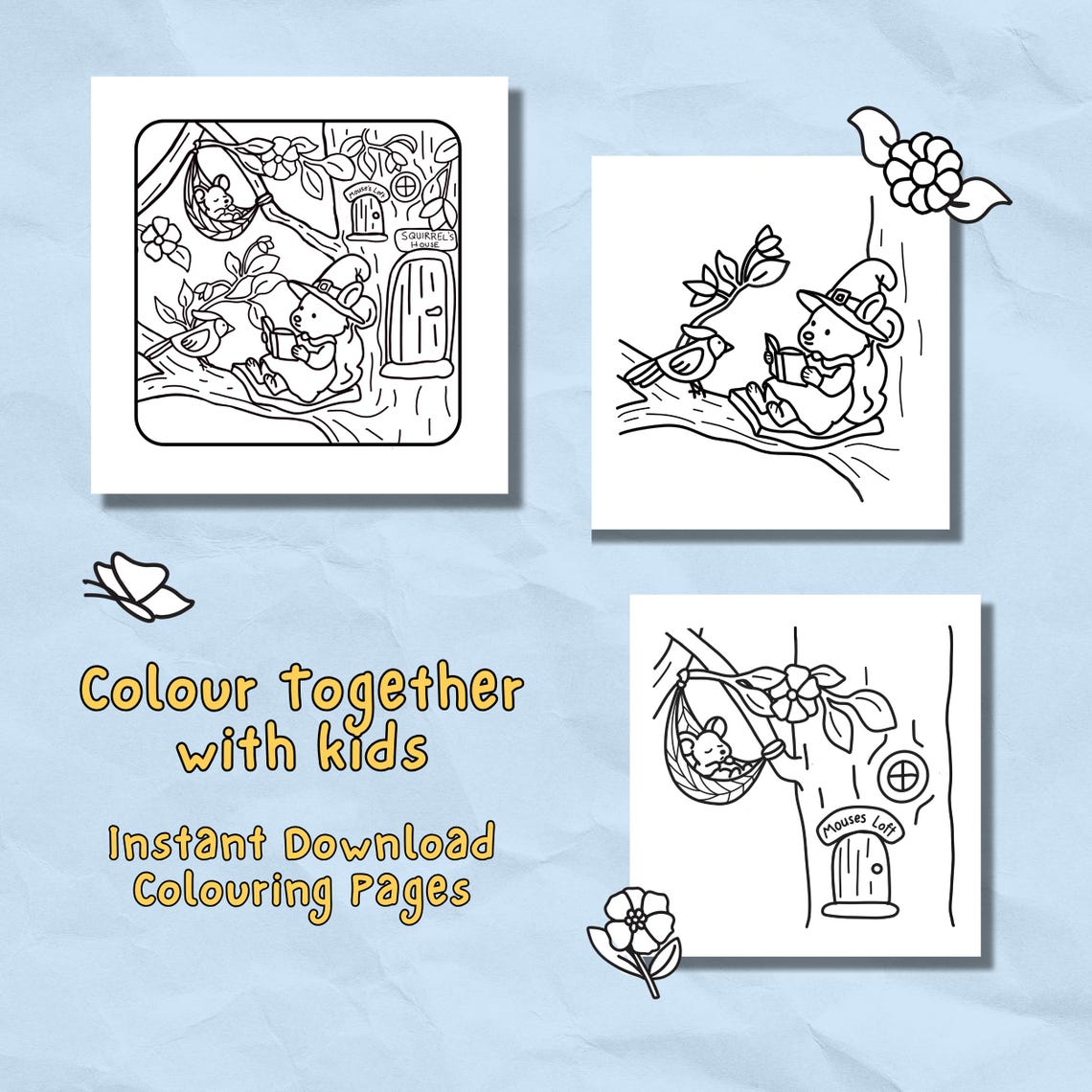 Mindful Colouring Printable Pages for Kids and Adults Cute and Cozy ...