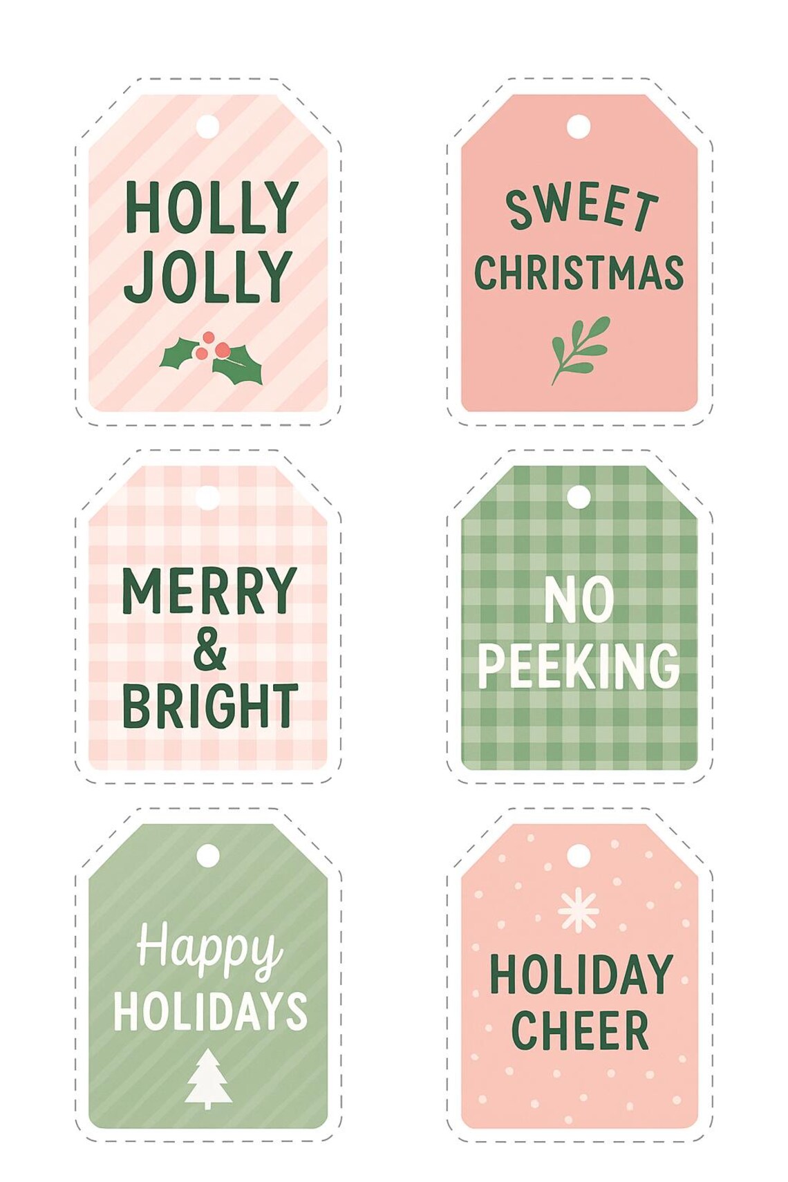 Whimsical Christmas Gift Tags - Etsy
