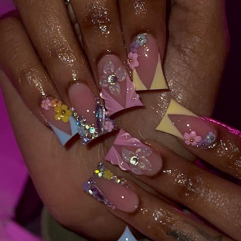 Rhinestone Duck Nails - Etsy