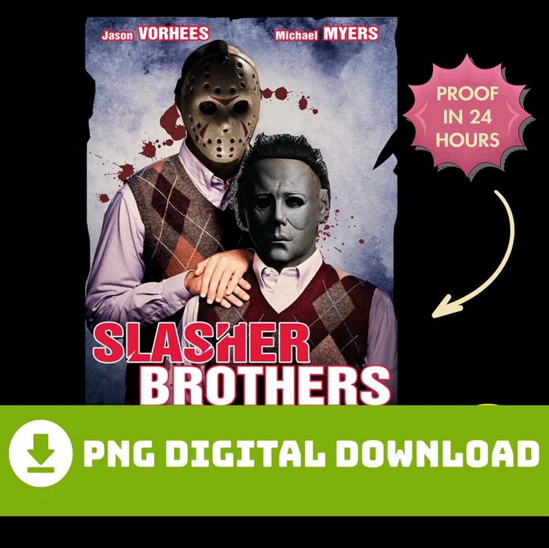 Custom Slasher Brothers PNG, Funny Personalized Face Png, Custom Movie ...