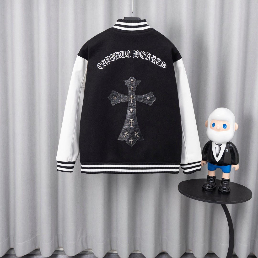 Chrome Hearts Varsity Jacket Back Leather Cross - Etsy UK