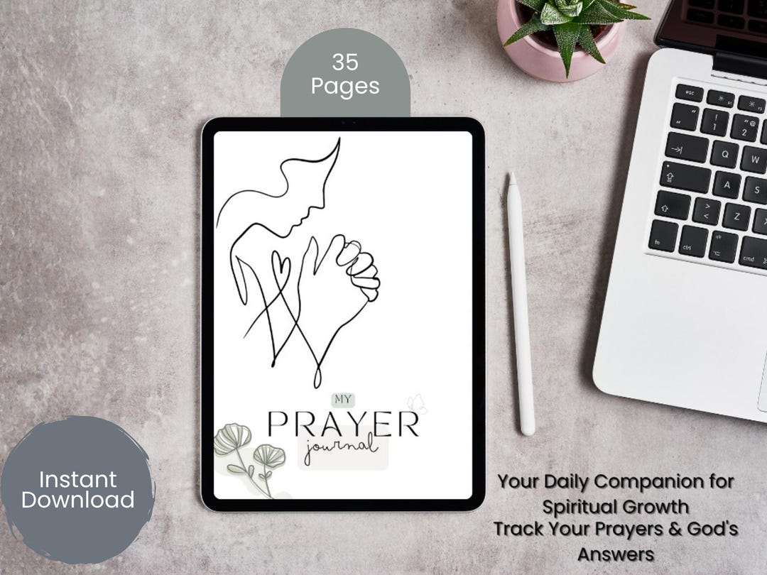 Editable Prayer Template, Digital Prayer Planner Canva, Christian ...