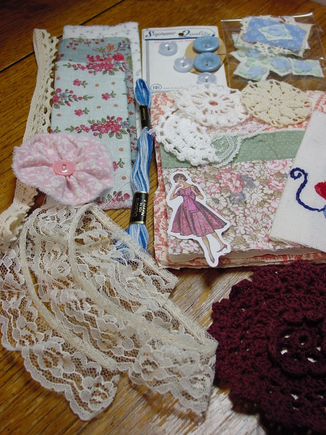 SLOW STITCH KIT Junk Journal, Snippets - Etsy