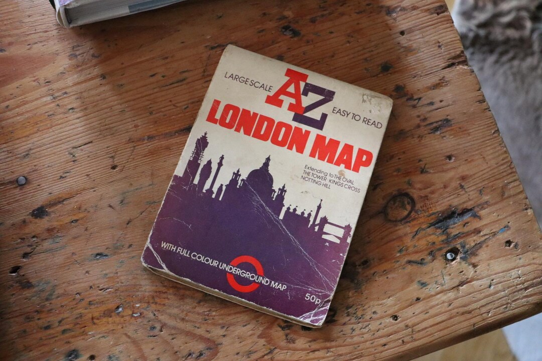 Vintage AZ London Map | Original Large Scale Street Atlas | 1960s–70s ...