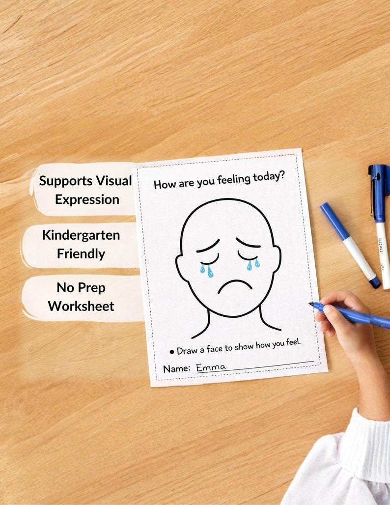 How Are You Feeling Today? | Feelings Check-in Worksheet | Draw the ...