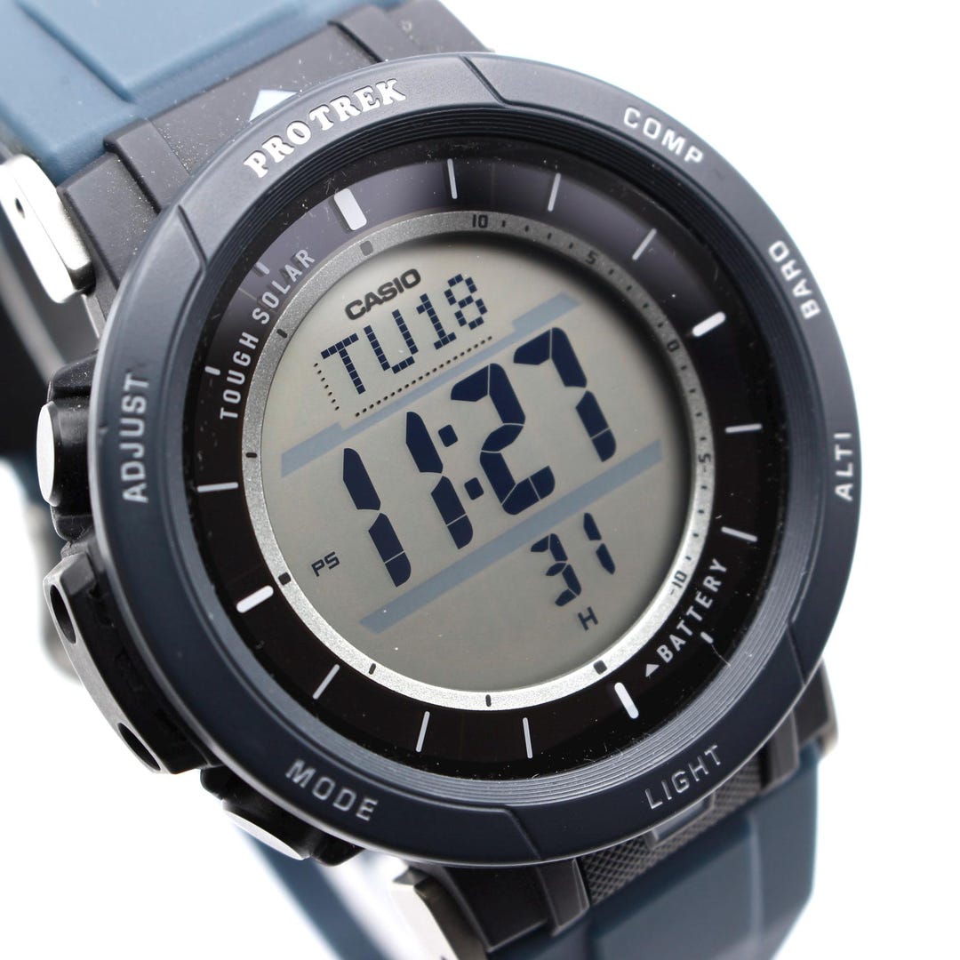 Rare CASIO PROTREK PRG 30 Mens Digital Watch Tough Solar Triple Sensor ...