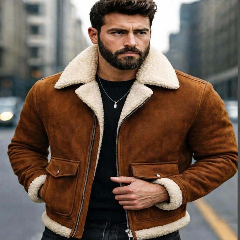 Sherpa Aviator Jacket - Etsy