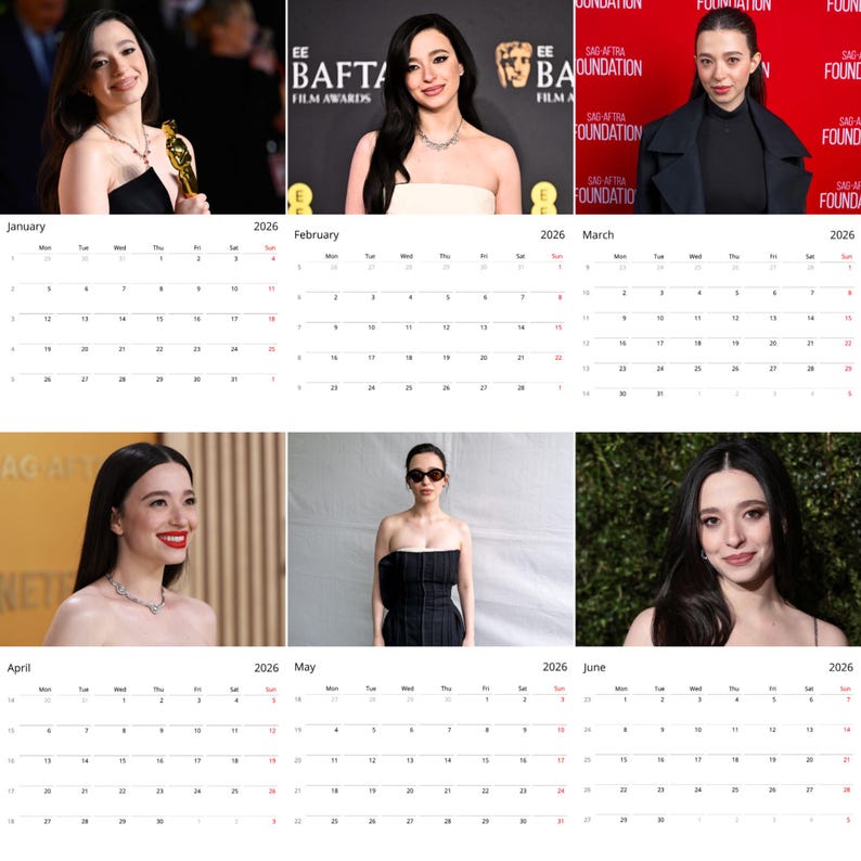 Mikey Madison 2026 Wall Calendar – Rising Star Collectible, Premium Celebrity Art Prints - Etsy