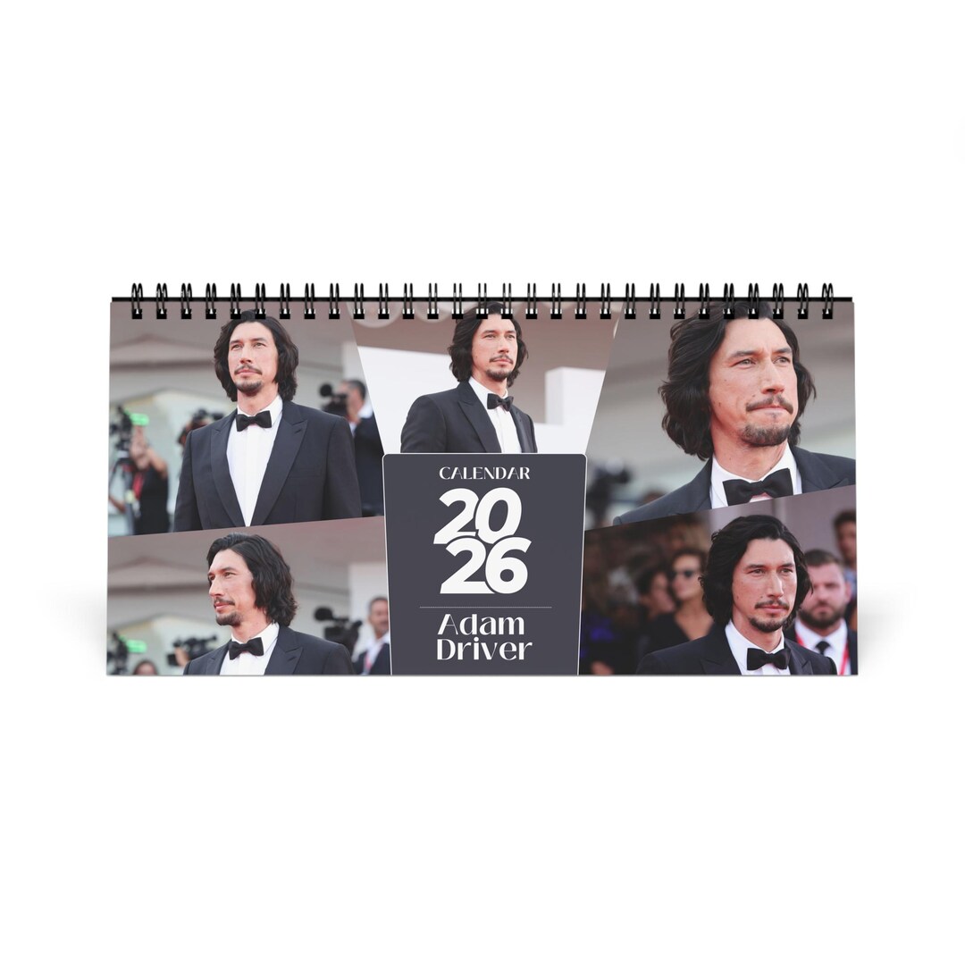 Adam Driver 2026 Desk Calendar | Premium Spiral Bound Celebrity Photo ...