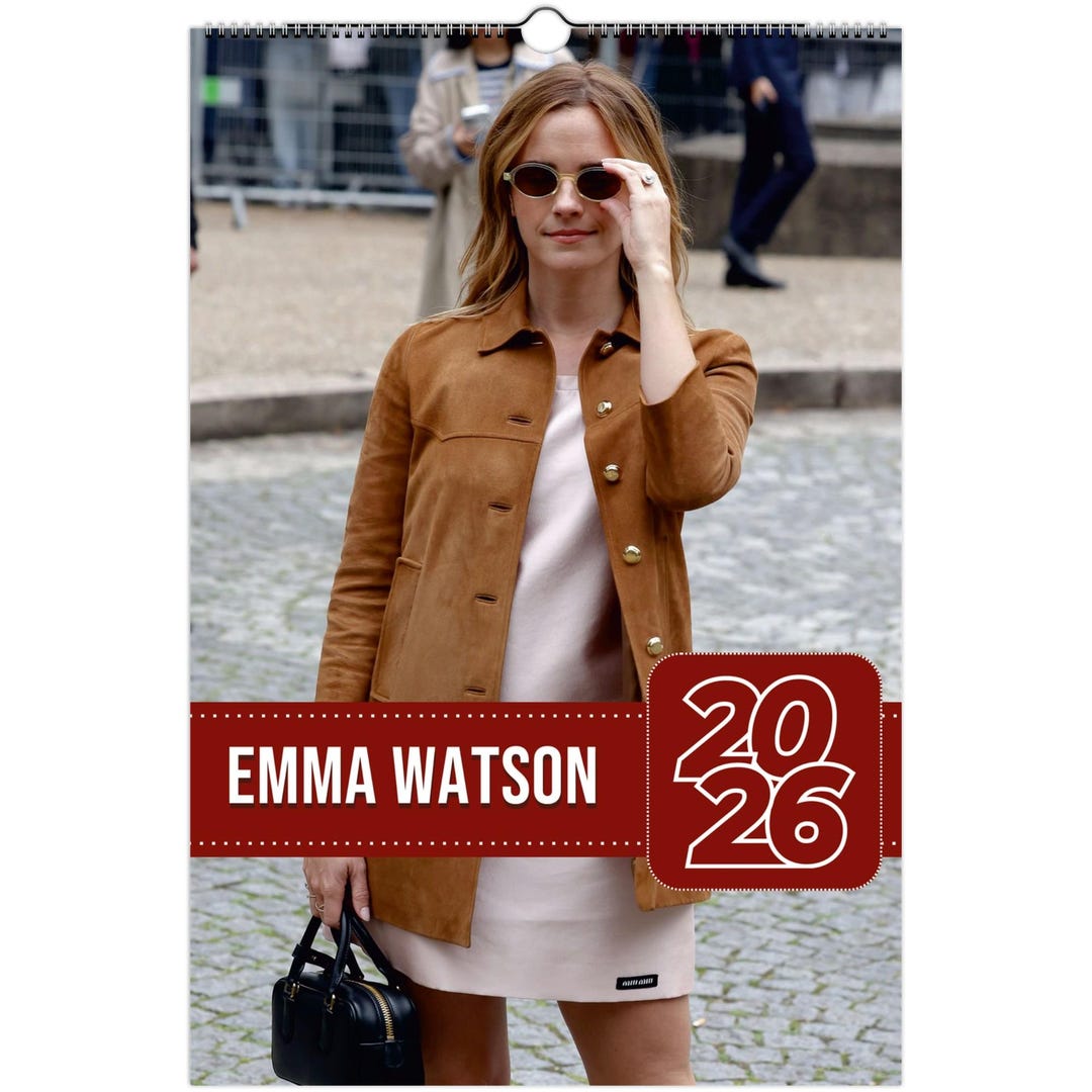 Emma Watson 2026 Wall Calendar – Elegant Celebrity Poster Calendar for ...