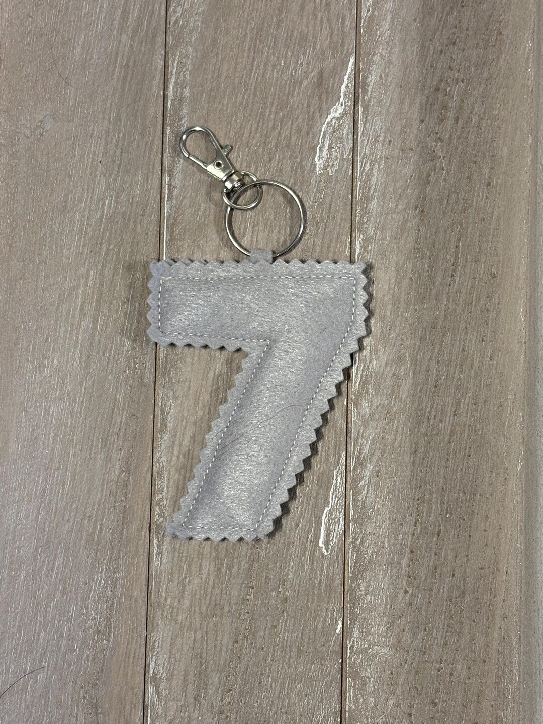 Felt Keychain Number – Personalised Number Keyring – Handmade Bag Charm ...