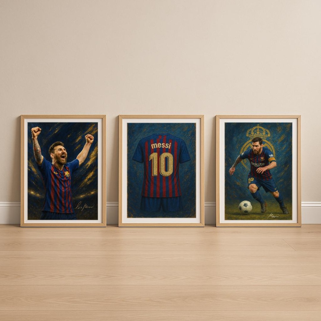 A Lifelike Portrait of Messi | Real Madrid Wall Decoration | Abstract ...