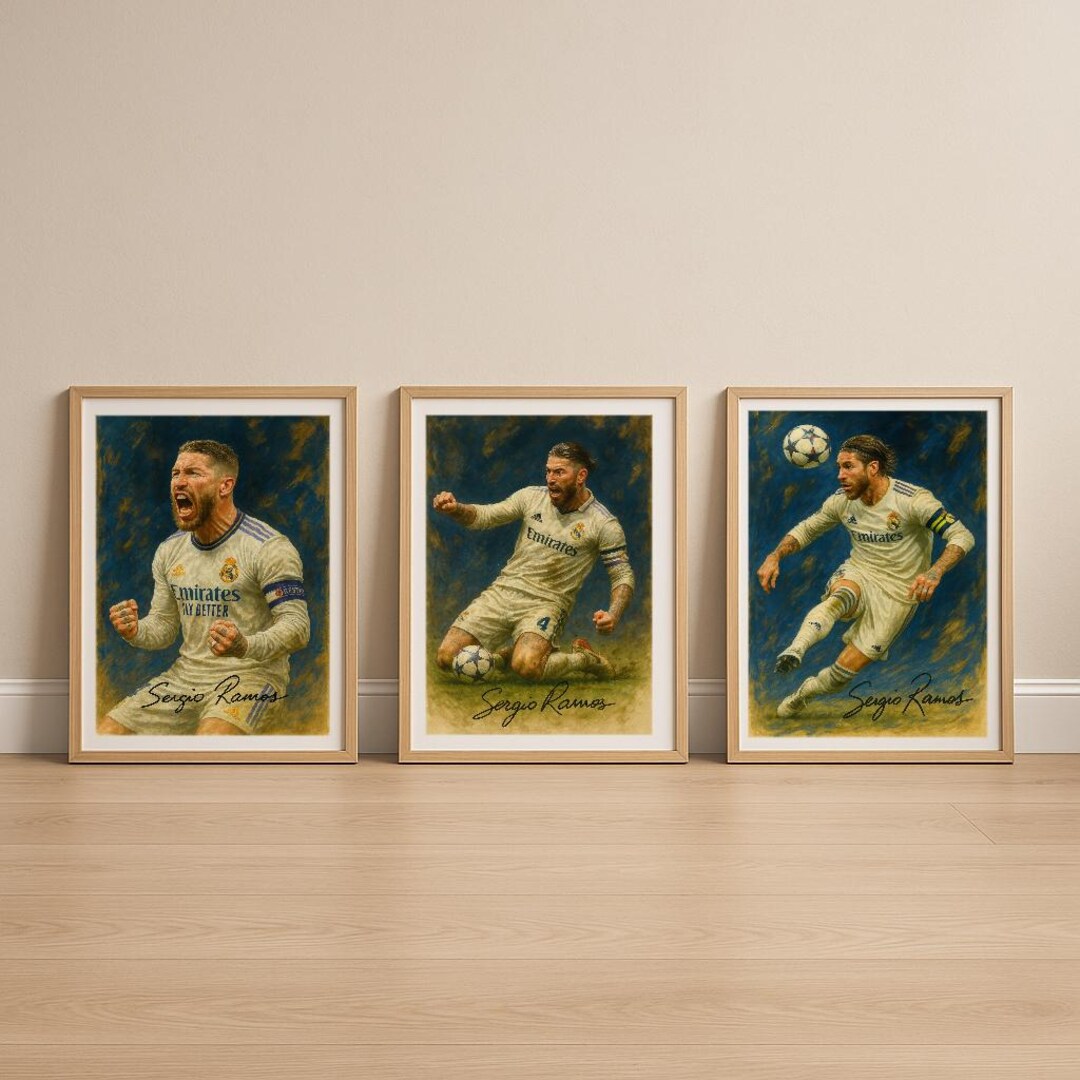 A Lifelike Portrait of Sergio Ramos | Real Madrid Wall Hanging ...