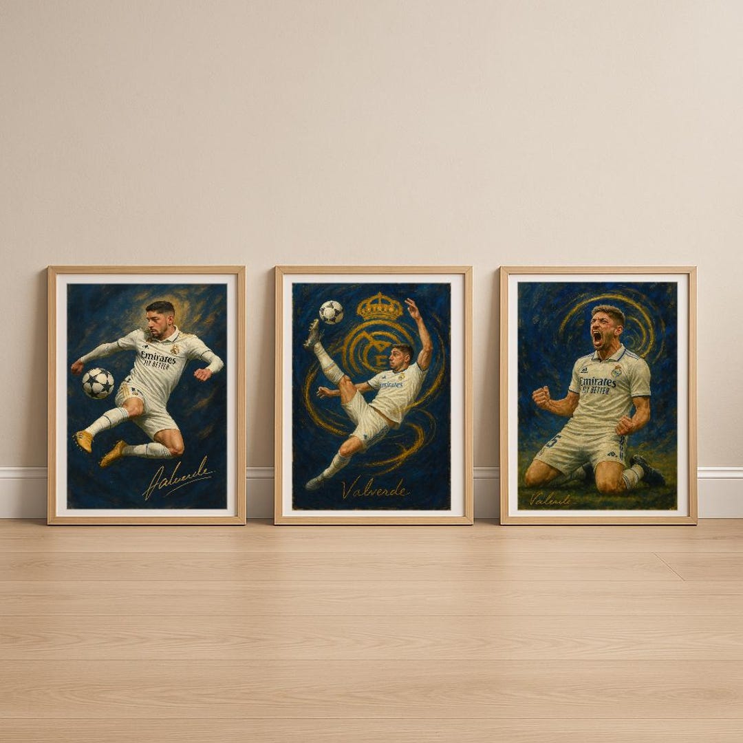 A Lifelike Portrait of Valverde| Real Madrid Wall Hangings|abstract and ...