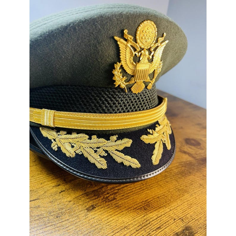 Vintage Vietnam Era Kingform Cap Deluxe Men Green U.S. Army Captain ...