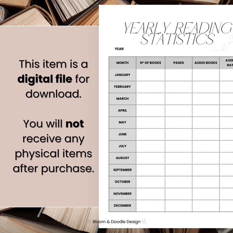 2026 Reading Habit & Stats Tracker | Book Log, Monthly Goals · Yearly ...