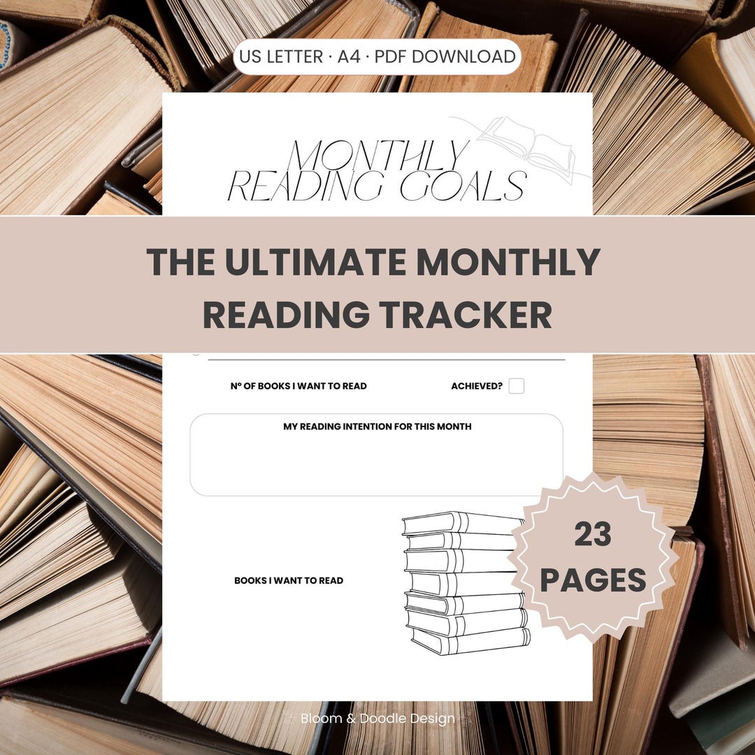 2026 Reading Habit & Stats Tracker | Book Log, Monthly Goals · Yearly ...
