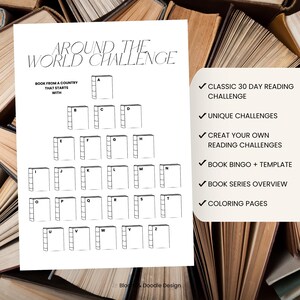 Reading Challenge & Book Series Tracker Mini Bundle | Gamified Reading ...