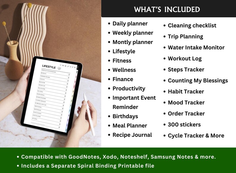 2026 Digital Planner BOW: Portrait, Hyperlinked, Goodnotes, Notability ...