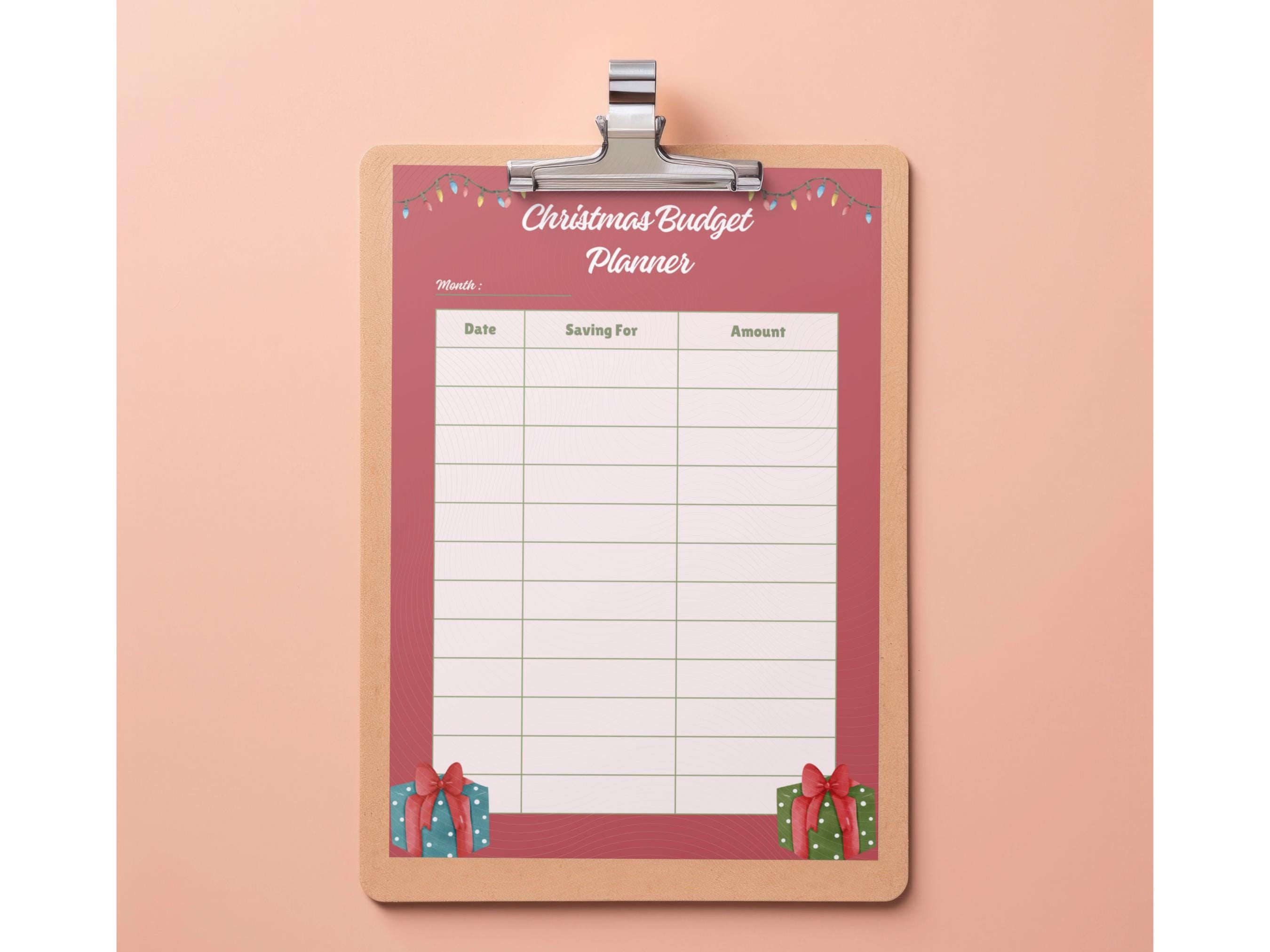 Christmas Budget Planner Printable PDF Holiday Expense & Savings ...