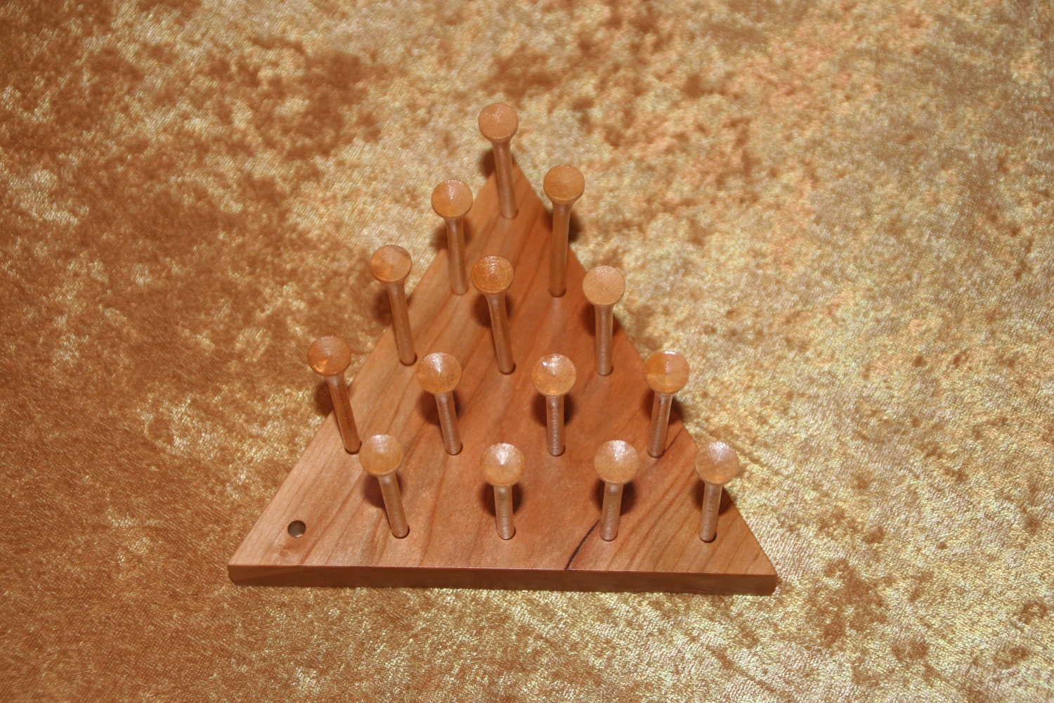 Hand Crafted Triangle Peg Game PG0012 - Etsy