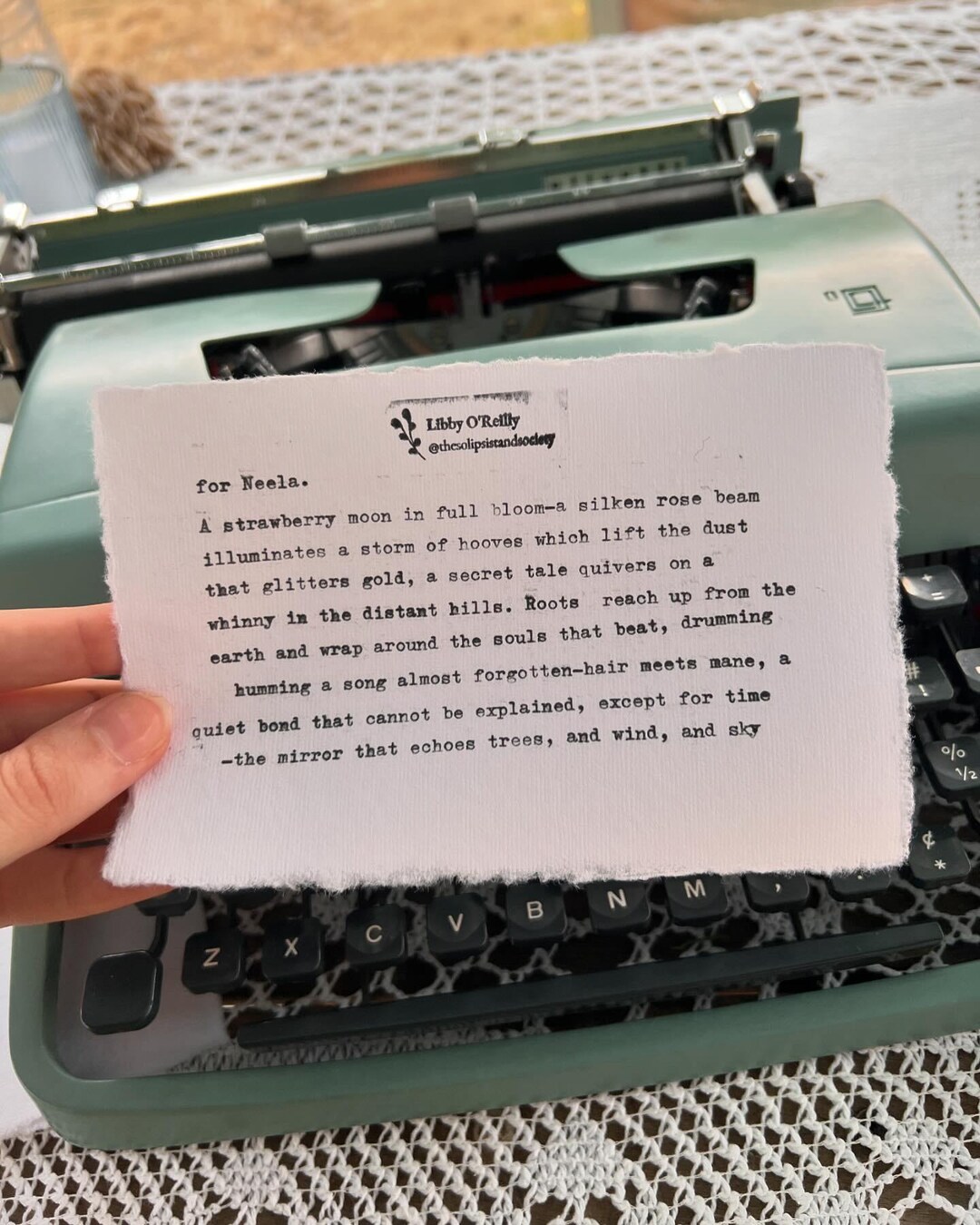Bespoke Poem, Typed on Cotton Paper - Personalized Gift - Etsy