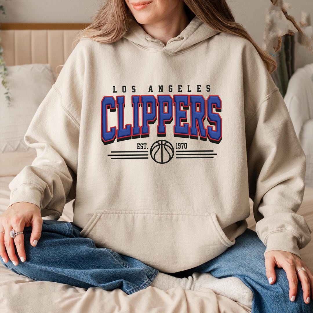 Los Angeles Clippers Basketball Embroidered Crewneck, Hoodie, T-shirt ...