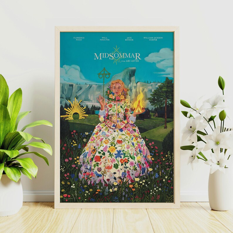 Midsommar Movie Poster, Retro Canvas Wall Art Print, Furniture ...