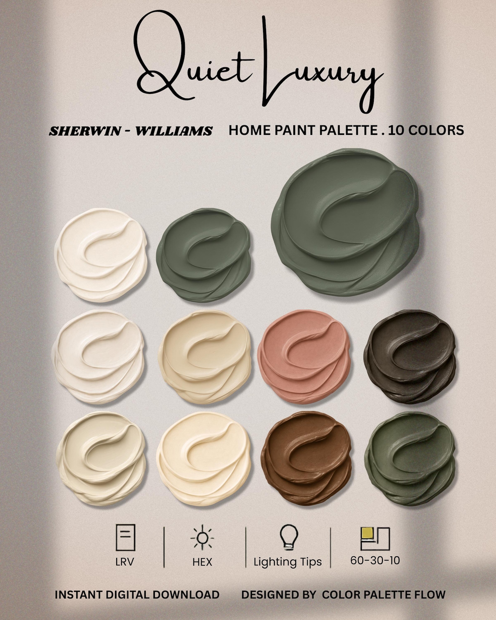 Quiet Luxury – Sherwin-williams Neutral Paint Palette | Digital ...
