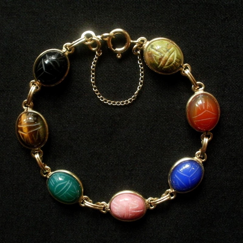 Scarab Vintage Bracelets - Etsy