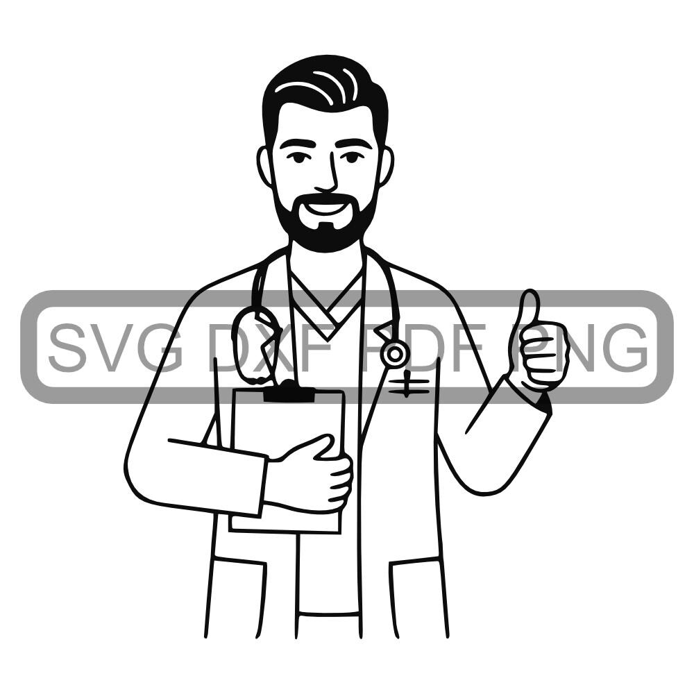 Doctor SVG PDF DXF | Doctor Vector Clipart for Cricut & Silhouette ...