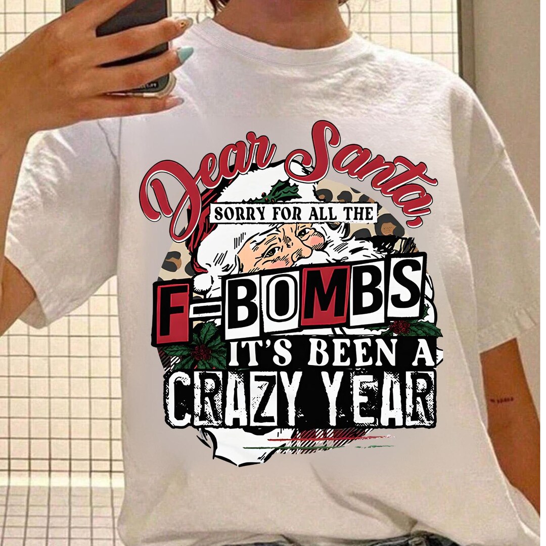 Funny Santa F-bombs PNG: Retro Christmas Sublimation Design (digital ...