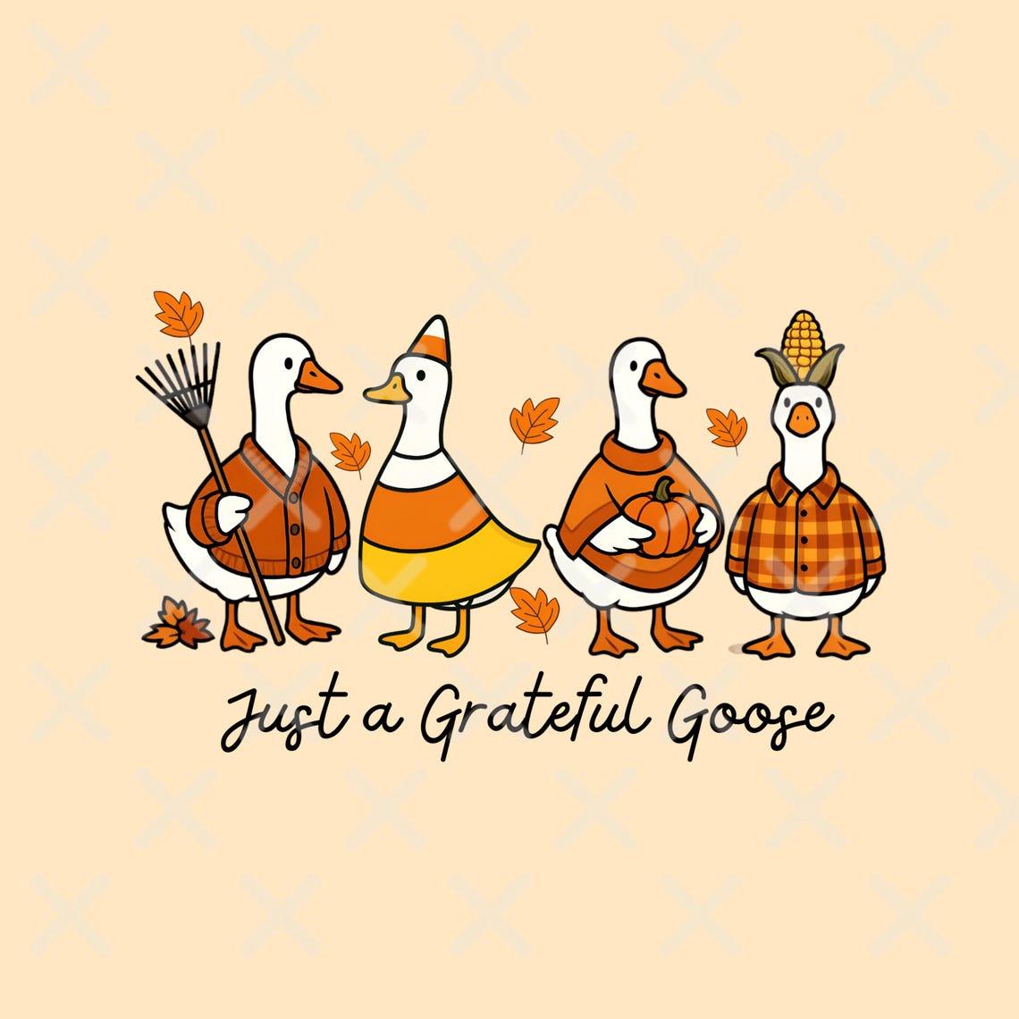Thanksgiving Goose Clipart | Funny Fall Animal PNG (digital Download ...