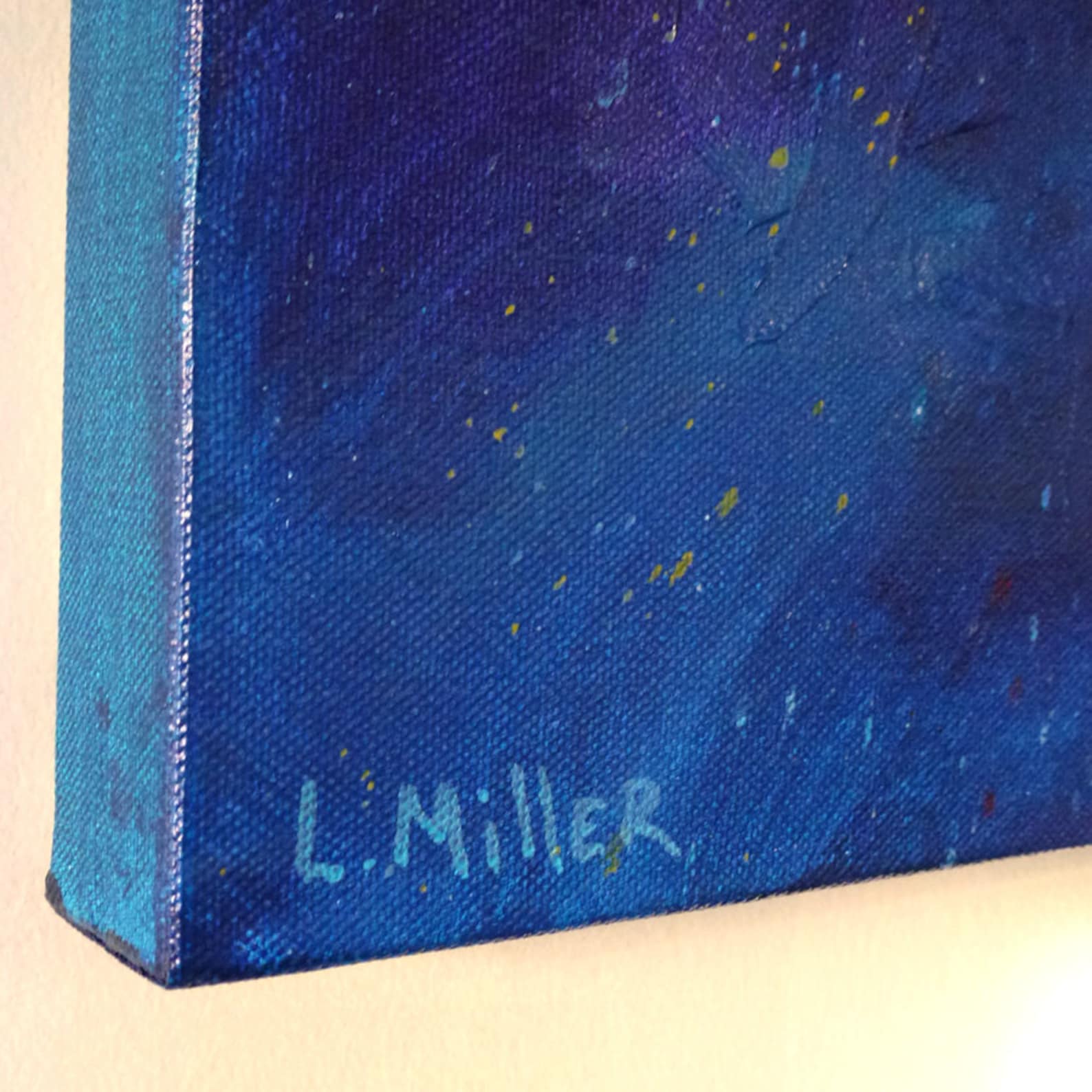 Original Abstract Cross Painting: Blue Acrylic Art, 24x30 Canvas - Etsy