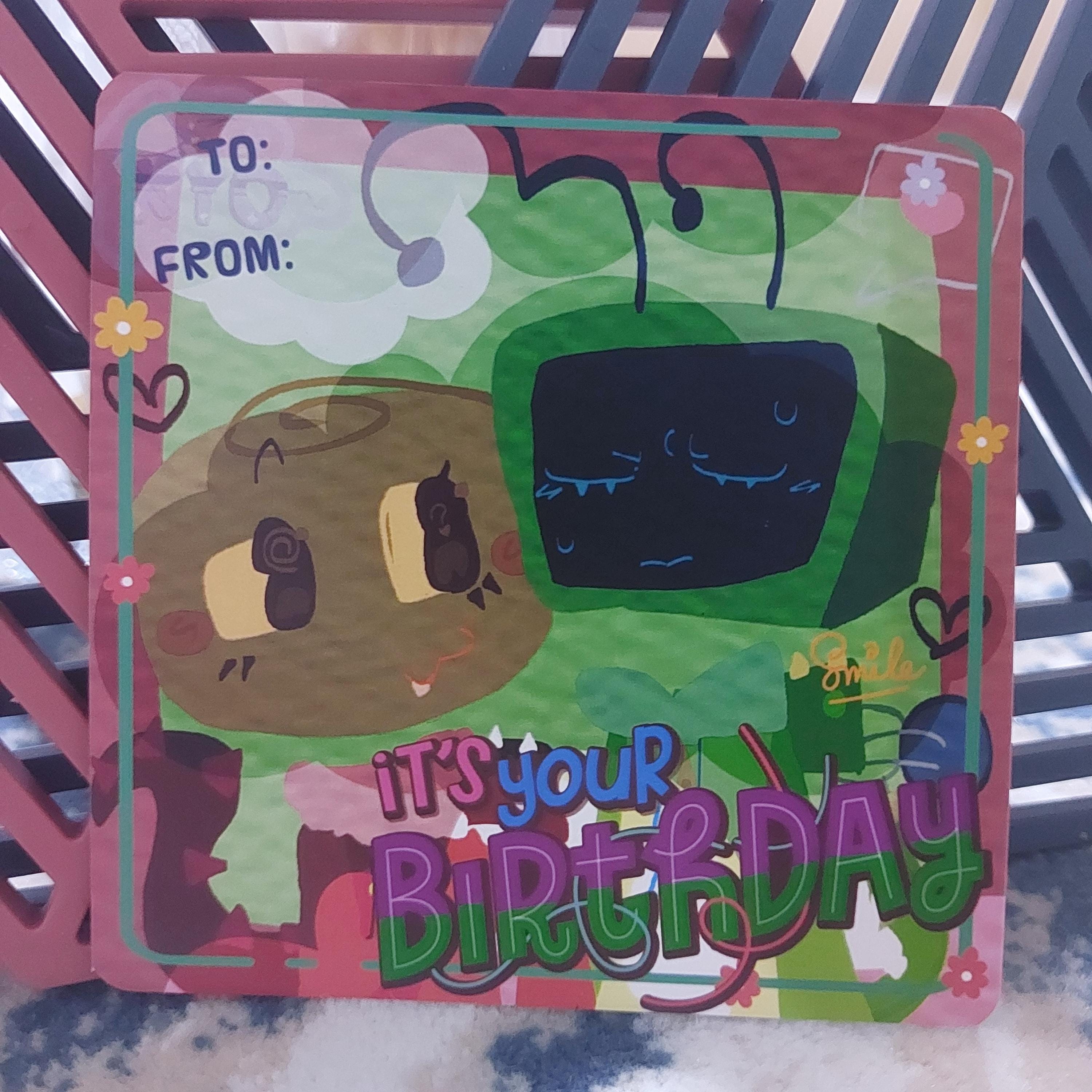 Happy Birthday Stickers Label Dandy's World Roblox Toons - Etsy