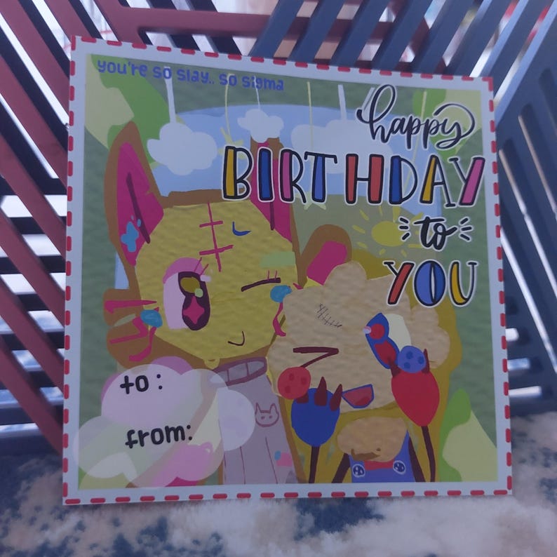 Happy Birthday Stickers Label Dandy's World Roblox Toons - Etsy